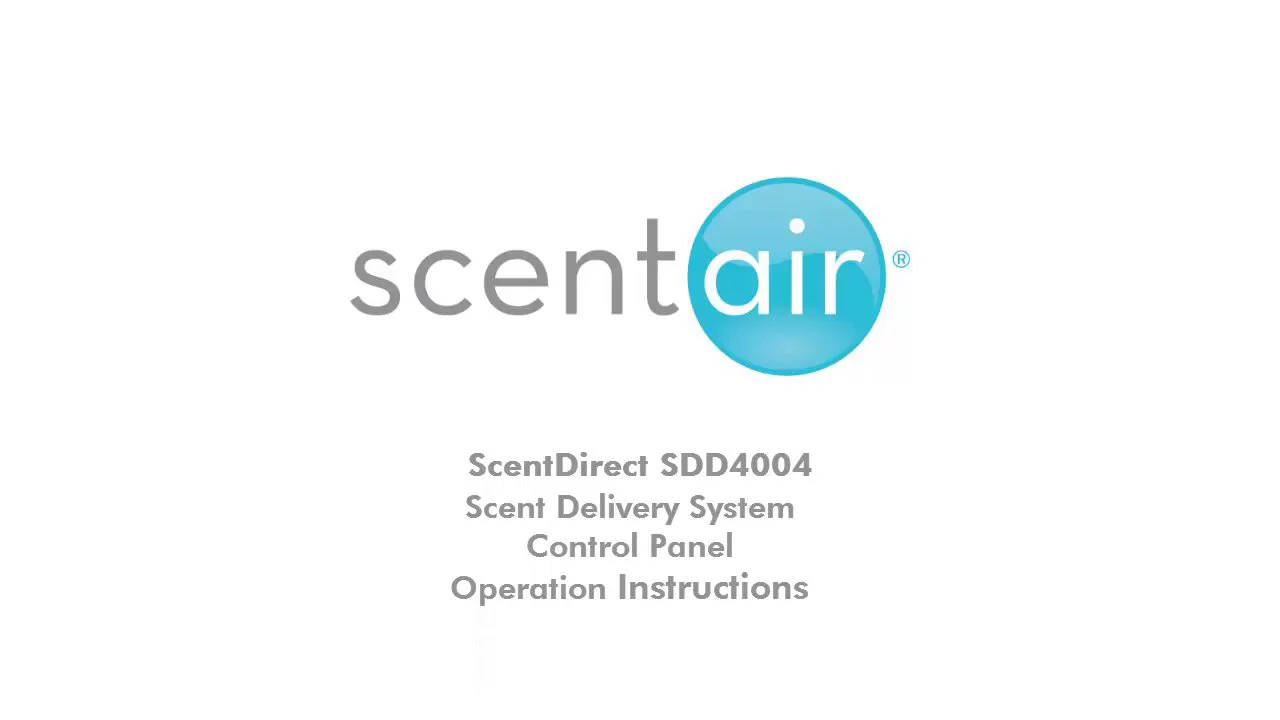 ScentDirect Control Panel Operations in ScentAir Tech Sessions on Vimeo
