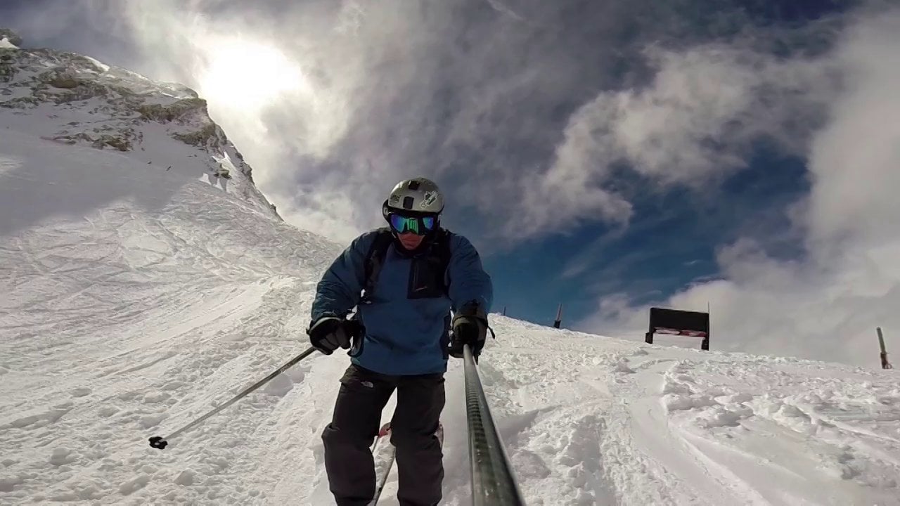 Skiing ski powder gopro 3 black edition 120 fps A-basin Arapahoe Basin ...