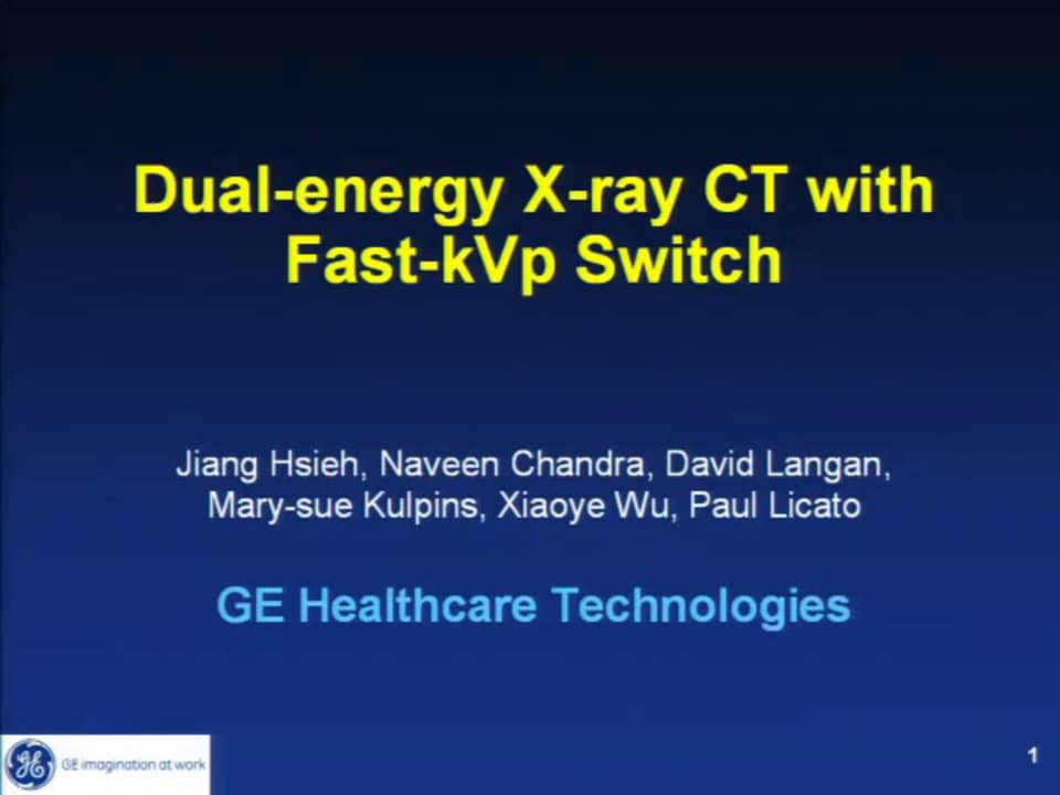 Dual-Energy CT with Fast-KVp Switch on Vimeo