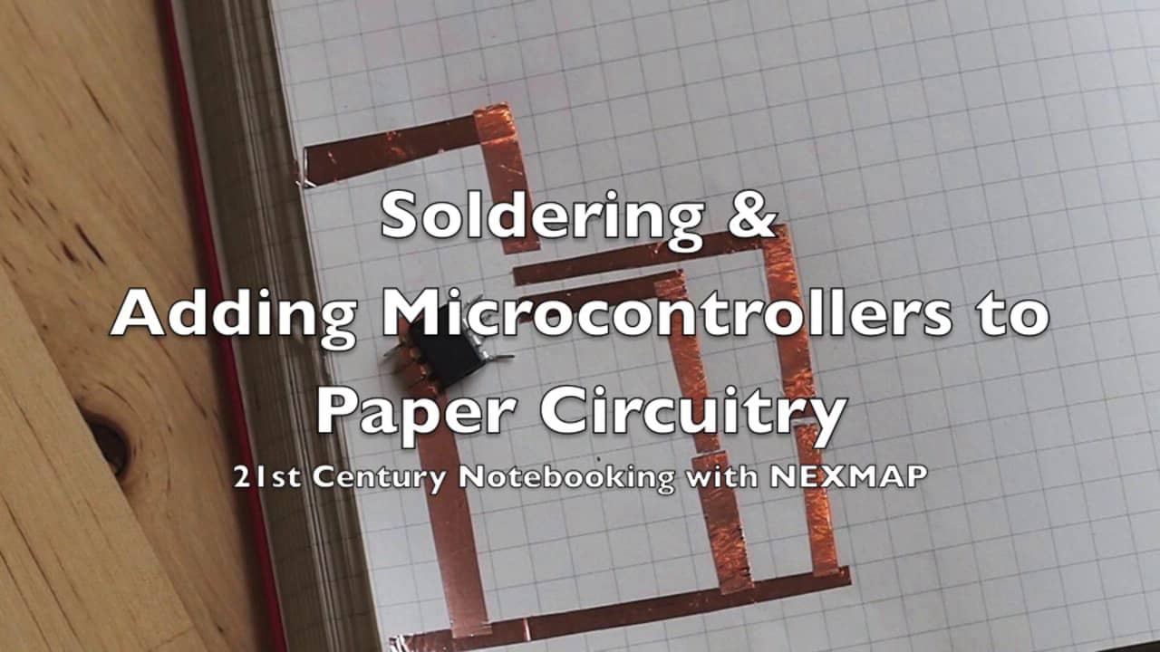 Soldering & Adding Microcontrollers to Paper Circuits on Vimeo