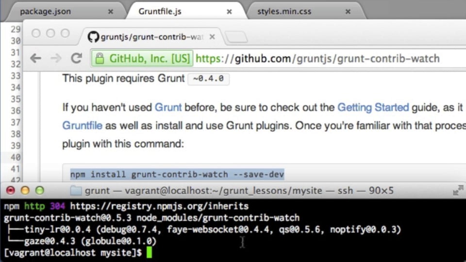 #10 grunt-contrib-watchを使おう | Grunt入門 - プログラミングならドットインストール