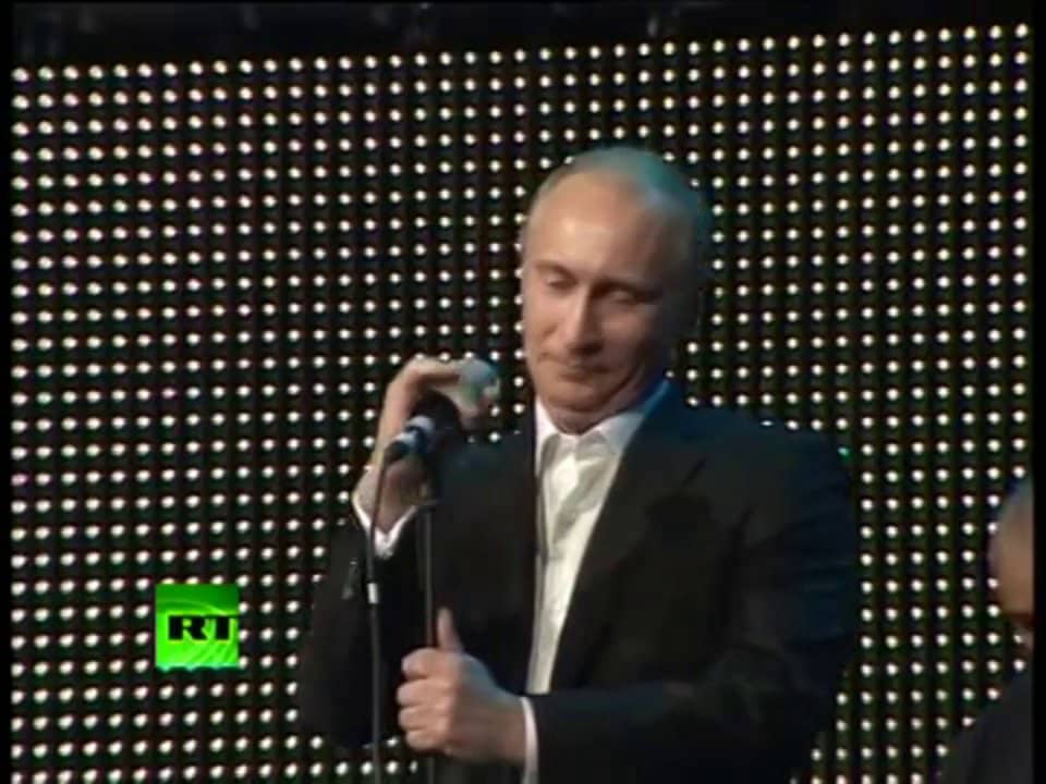 Vladimir Putin singing "Blueberry Hill" on Vimeo