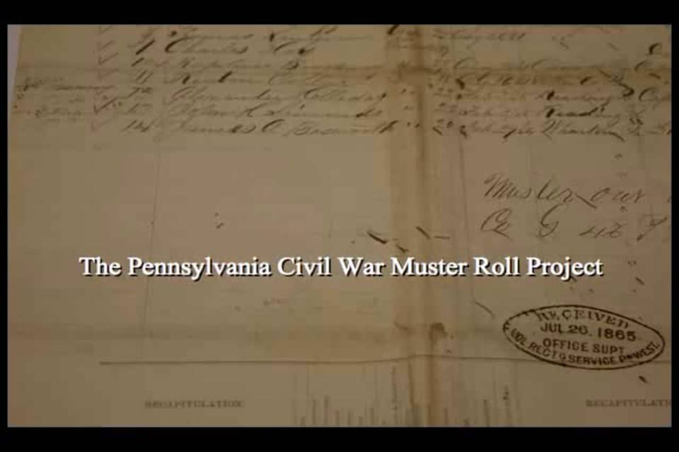 Time Lapse: Pennsylvania Civil War Muster Roll Project on Vimeo