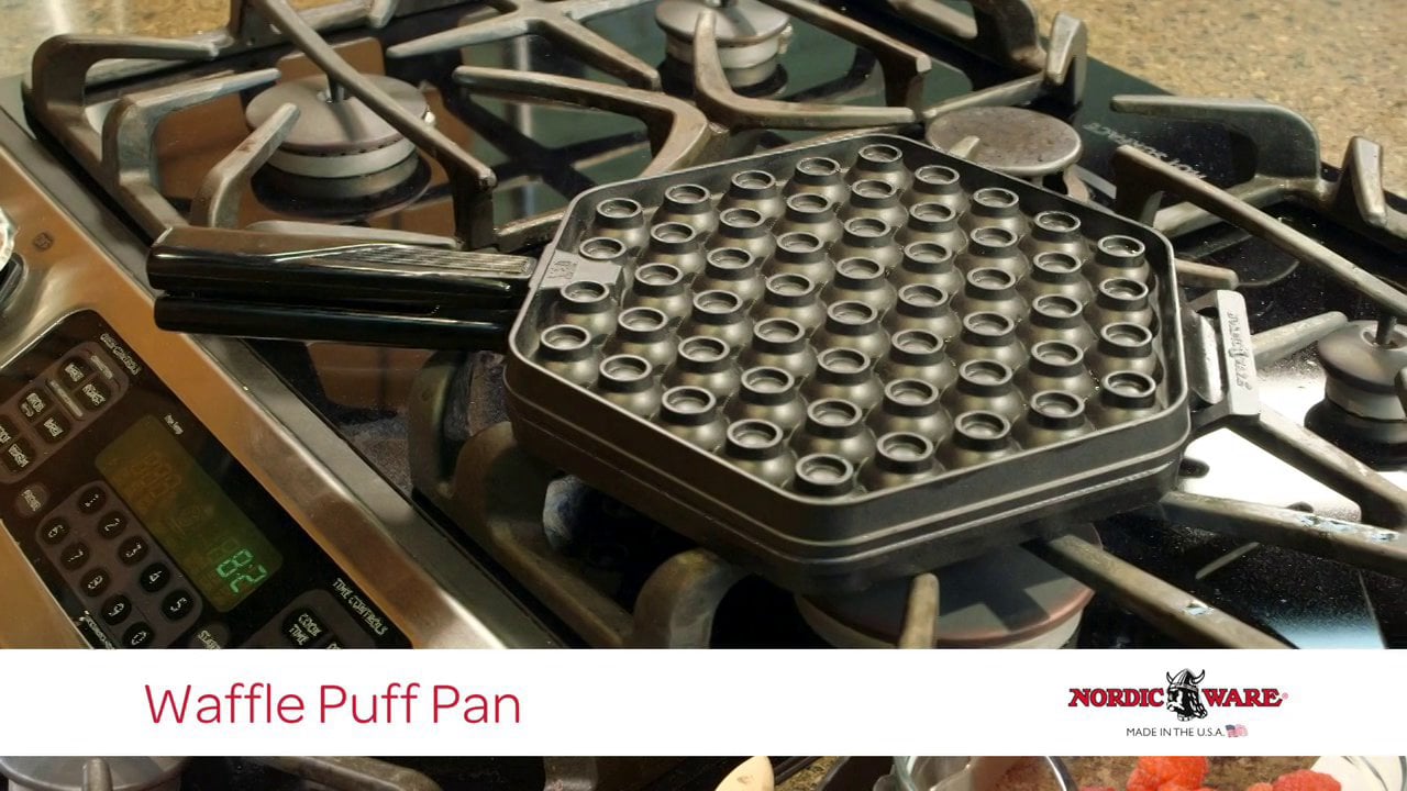 Waffle Puff Pan by Nordic Ware on Vimeo