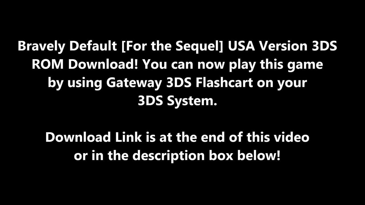 Bravely Default 3DS USA Version Rom Download Link