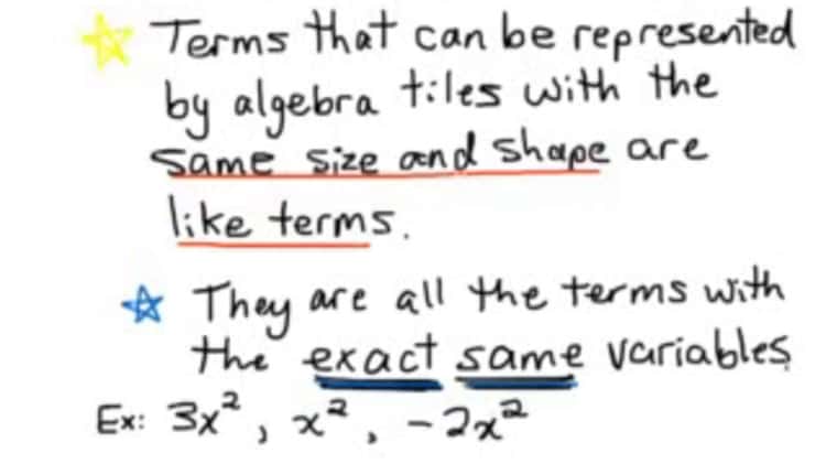 Math Like Terms