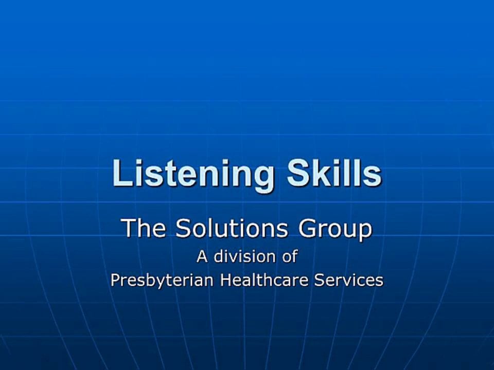 Continuing Education: Listening Skills - Continuing Education ...