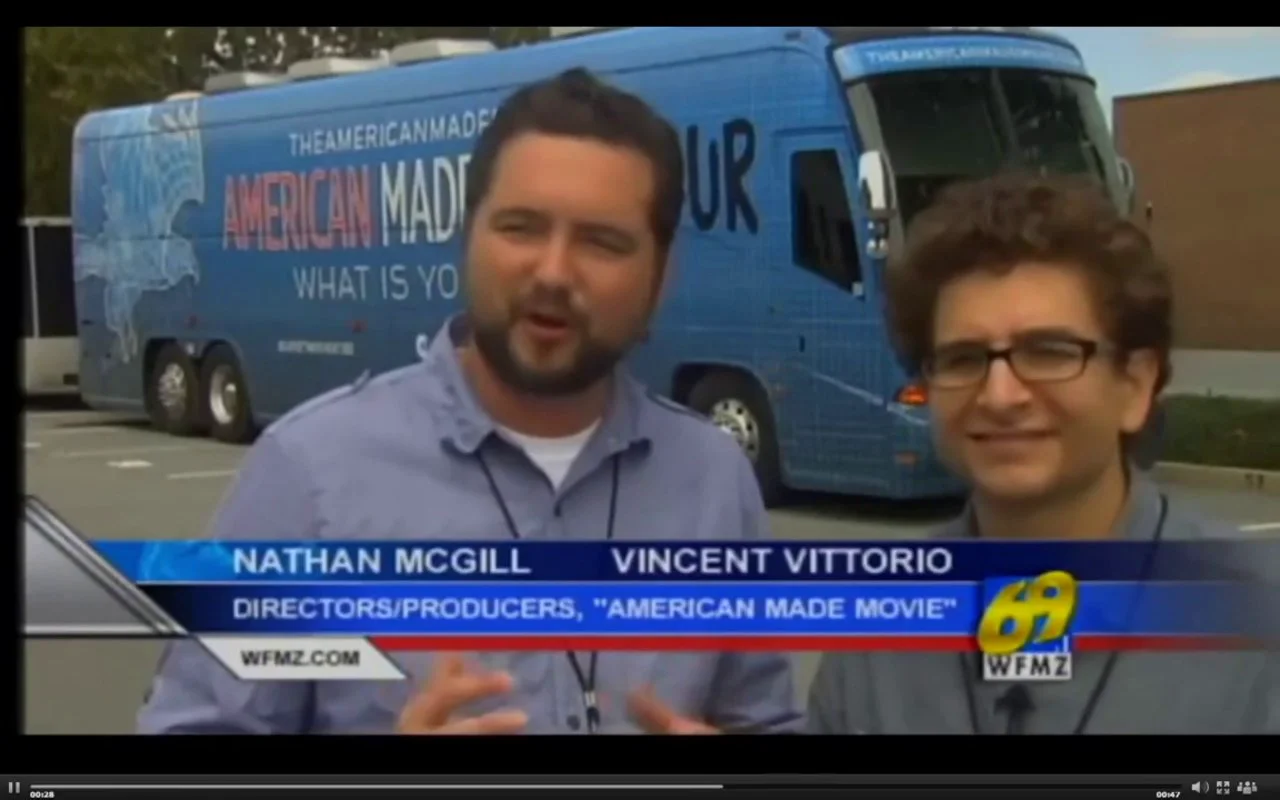 Watch American Made Movie - Nathaniel Thomas McGill and Vincent Vittorio on WFMZ-Bethlehem, PA ...