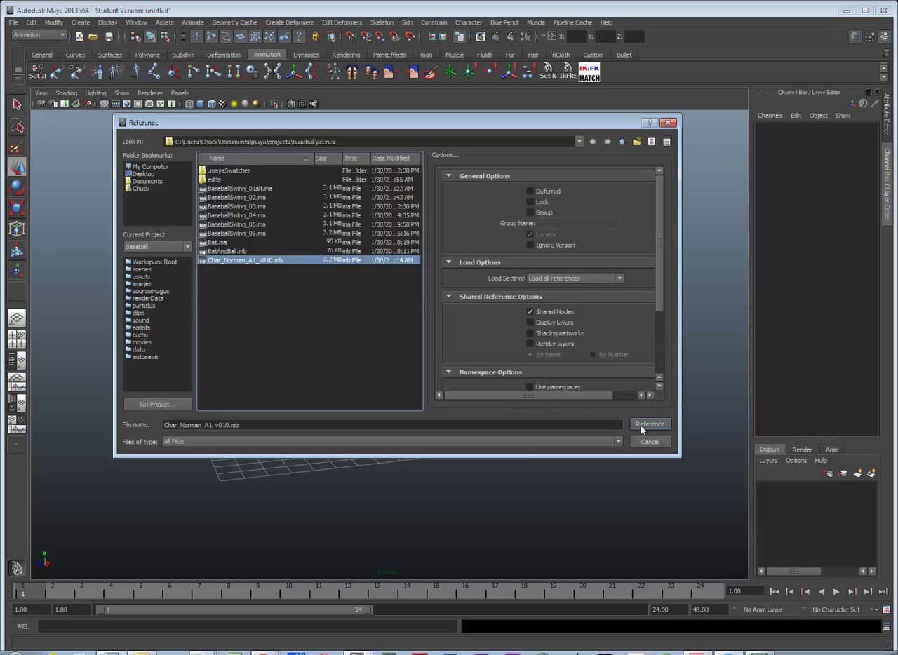 Video 1: Maya Demo with the Norman Rig Referencing the Norman Rig on Vimeo