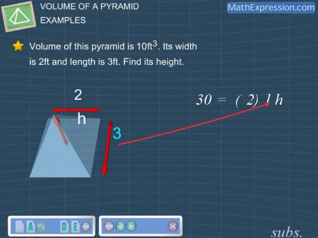 Volume Of A Pyramid Example