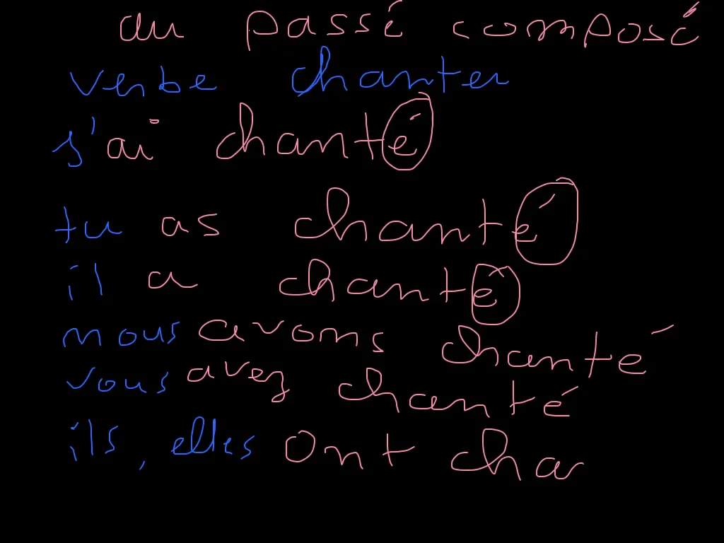 passe composé chanter on Vimeo