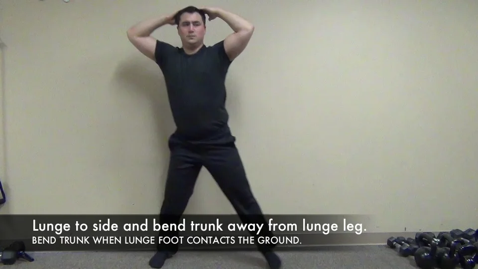 Lunge Lateral With Contralateral Trunk Side Bend on Vimeo