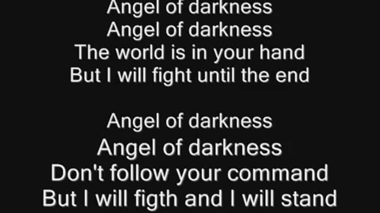 Angel Of Darkness Full Lyrics