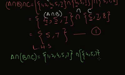 Associative Property of Intersection of Sets on Vimeo