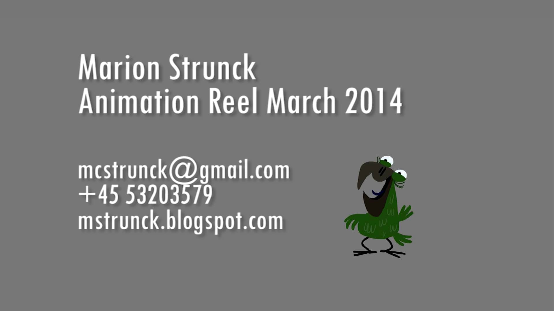 Animation Student Reel 2014 Marion Strunck on Vimeo