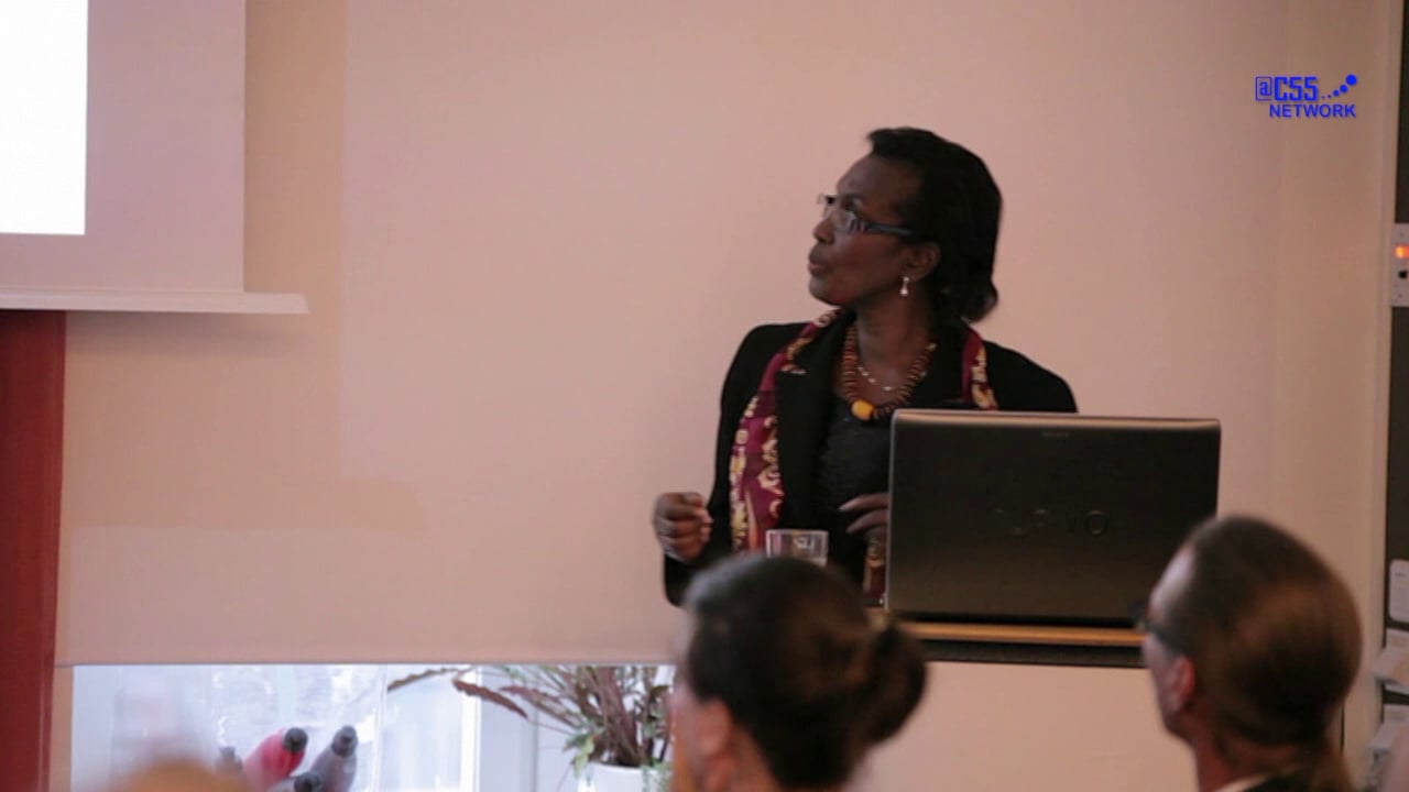 Rwandan Ambassador H.E. Ms. Venetia Sebudandi during the business forum ...