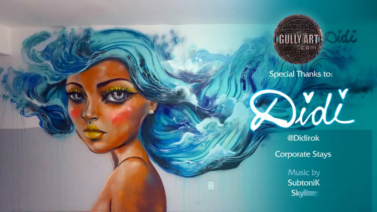 Gully Art: SprayCam Art ft. DIDI painting in South Beach Miami on Vimeo
