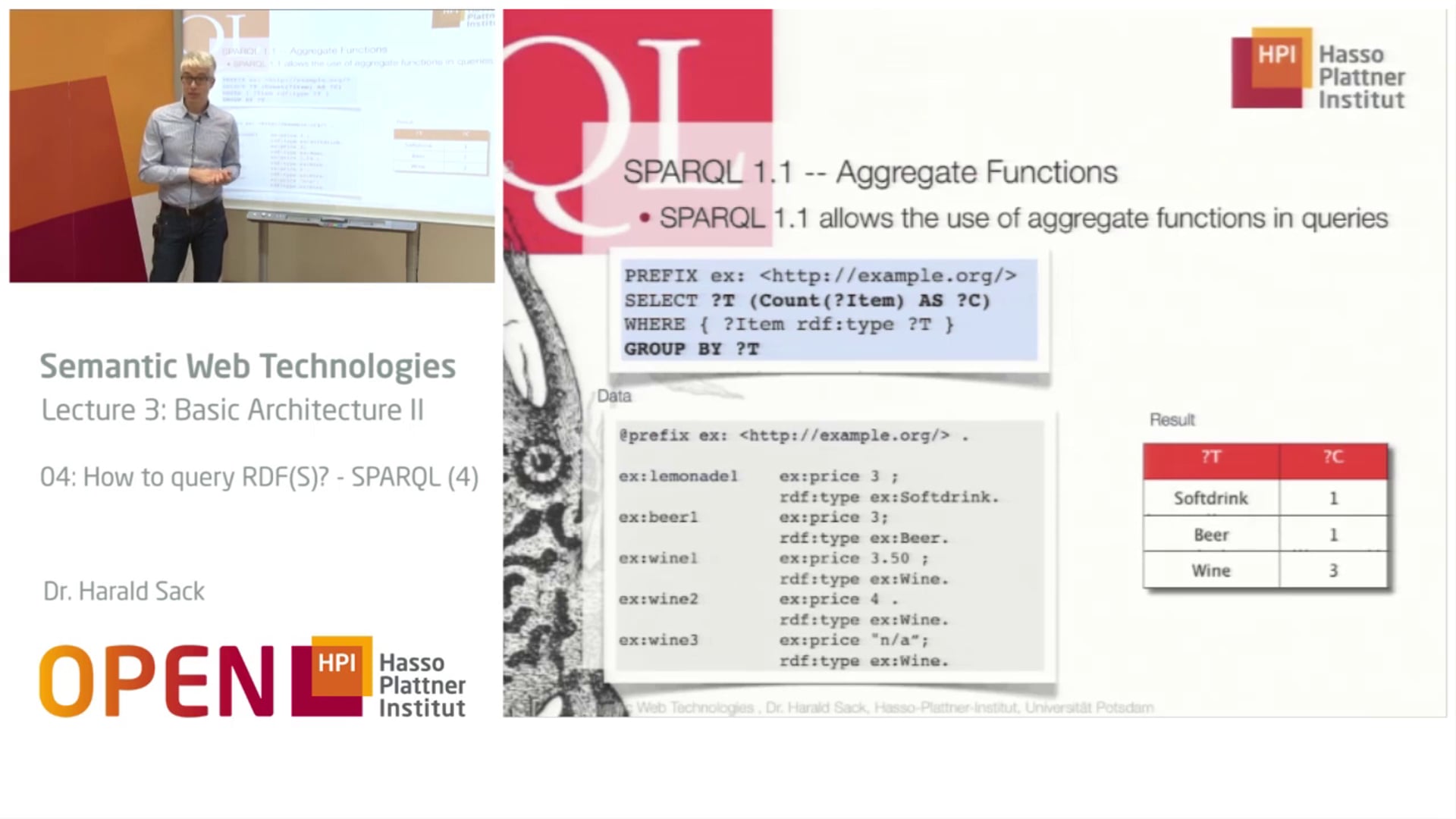 3-4 How to Query RDF(S)? - SPARQL 1.1 (4) | Semantic Web Technologies