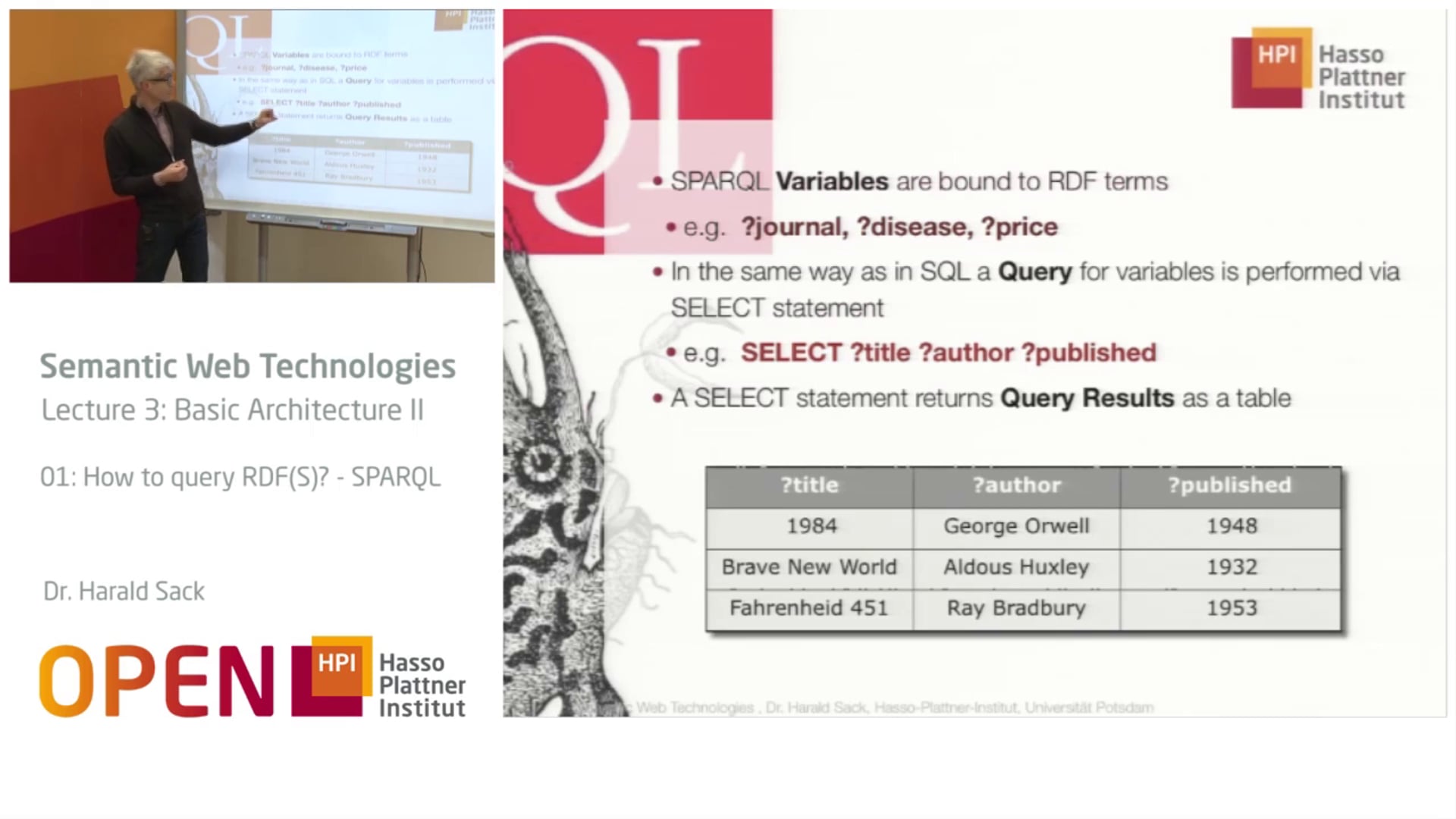 3-1 How to Query RDF(S)? - SPARQL | Semantic Web Technologies