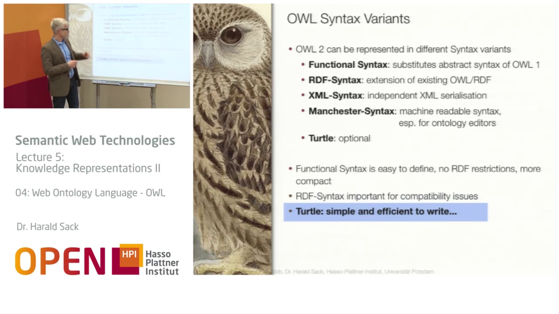 5-4 Web Ontology Language - OWL | Semantic Web Technologies | openHPI