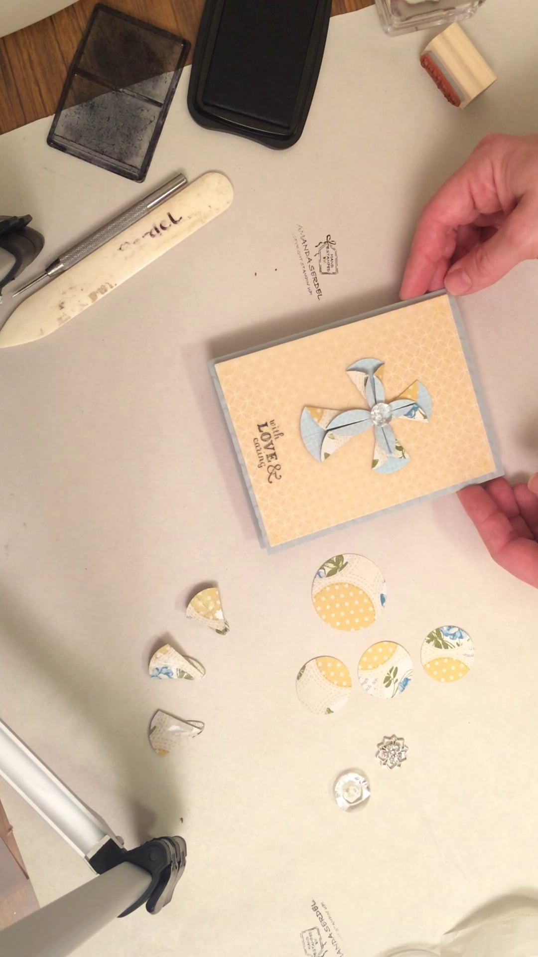 Folded paper cross card tutorial on Vimeo