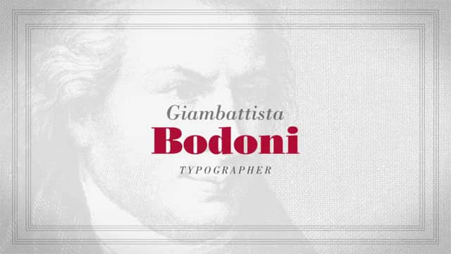 Bodoni: A modern typeface from the 1700s. on Vimeo