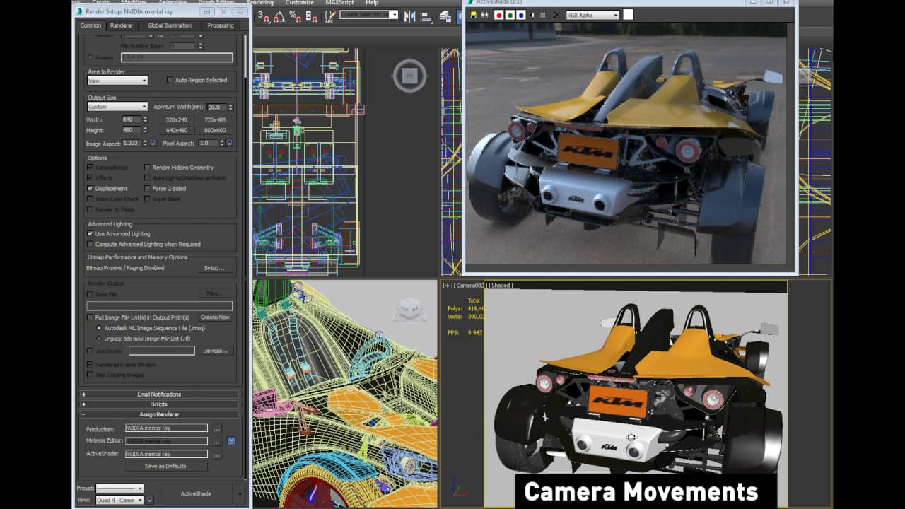NVIDIA mental ray progressive rendering in ActiveShade 3dsMax 2015 on Vimeo