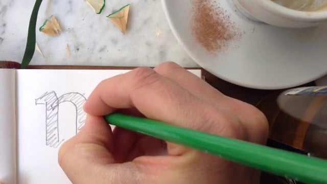 Finishing up pencil sketch on Vimeo