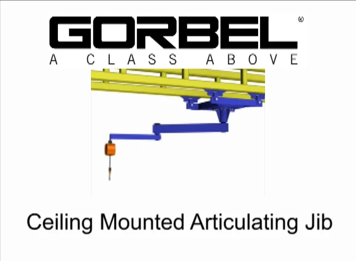 Jib Crane Family of Products - Ceiling Mounted Articulating Jib on Vimeo