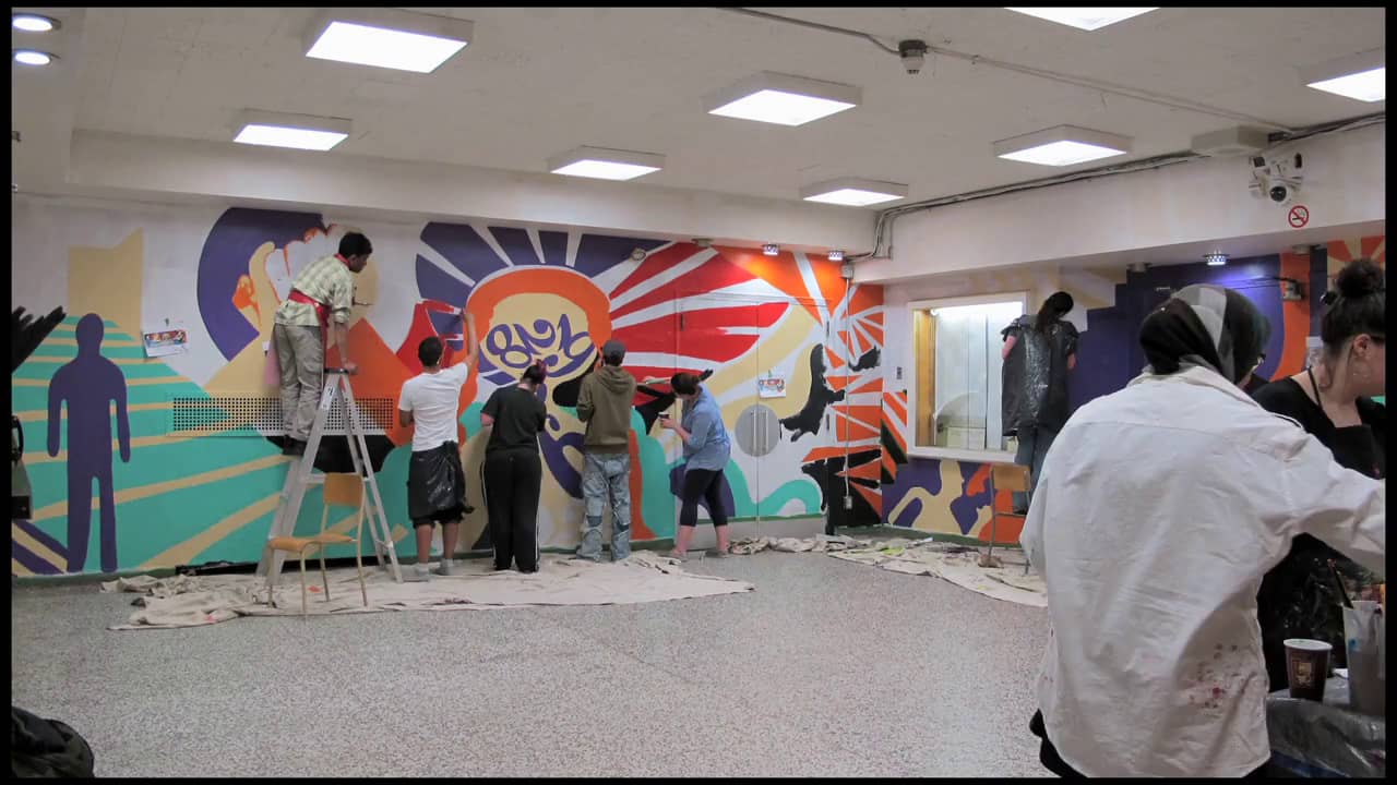 TIME-LAPSE | Murale jeunesse @ CEA Champlain, 2014 on Vimeo