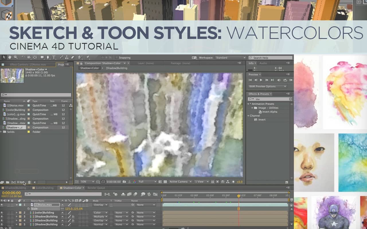 Sketch & Toon Style 5: Watercolors Tutorial on Vimeo