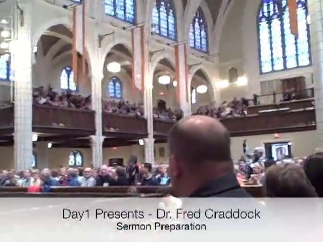 Dr. Fred Craddock on Sermon Preparation - YouTube on Vimeo