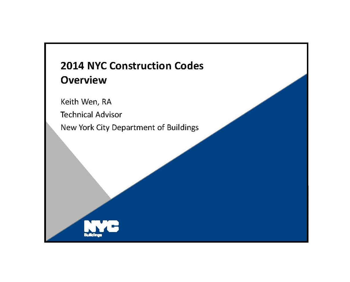 2014 NYC Construction Codes - 5.21.14 on Vimeo