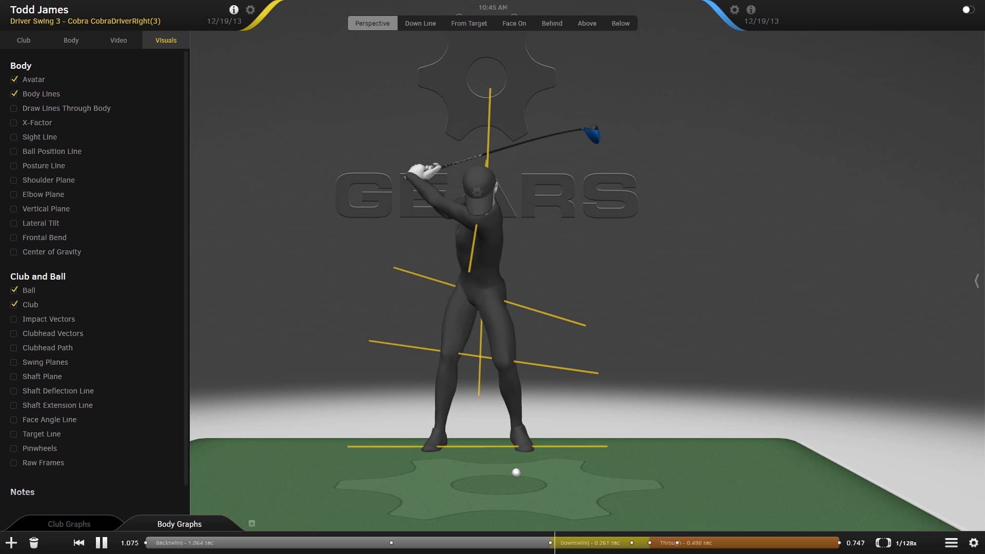 GEARS Golf - 3D Swing Analysis on Vimeo