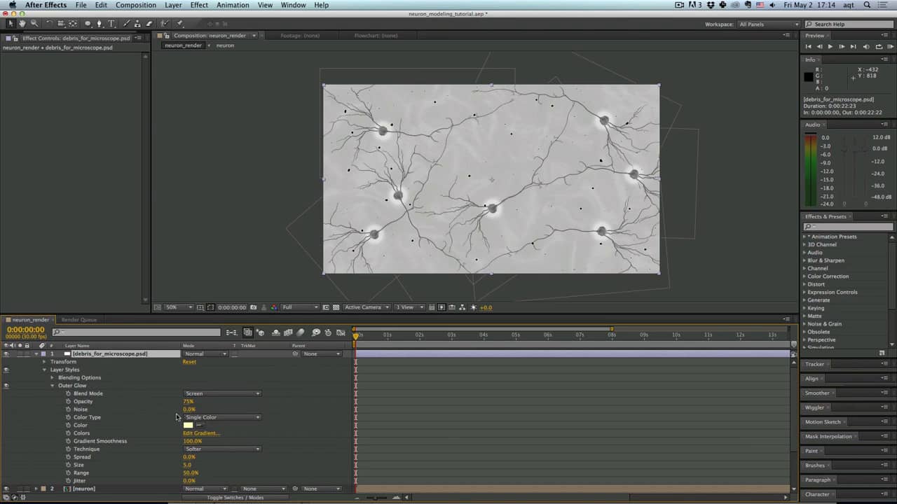 Simulating in vitro neurons (tutorial) - Part 3: Creating in vitro effects on Vimeo