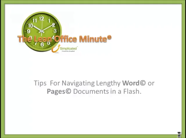 Navigating lengthy Word or Pages Documents in a flash! on Vimeo