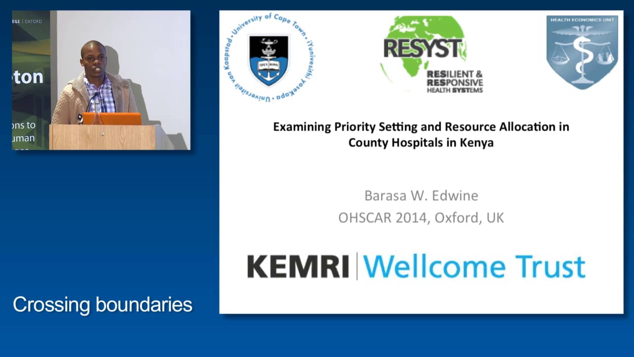 Edwine Barasa: Setting healthcare priorities in Kenyan hospitals on Vimeo