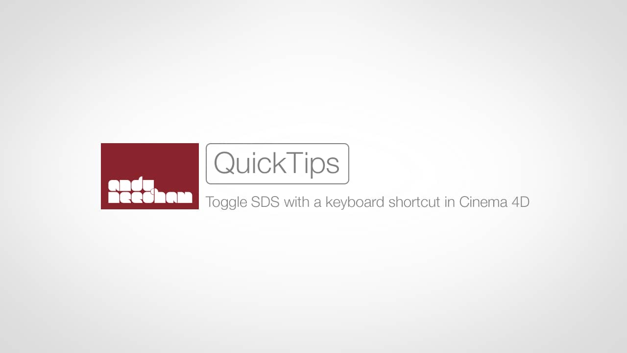 QuickTip: Toggle SDS in Cinema 4D on Vimeo