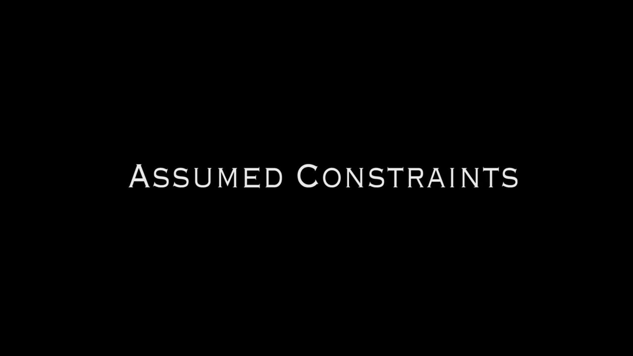 Assumed Constraints on Vimeo