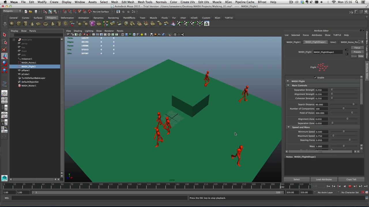 MASH Tutorial - A swarm of butterflies and a basic crowd. on Vimeo