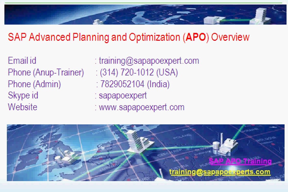 SAP APO Supply Network Planning - SNP on Vimeo