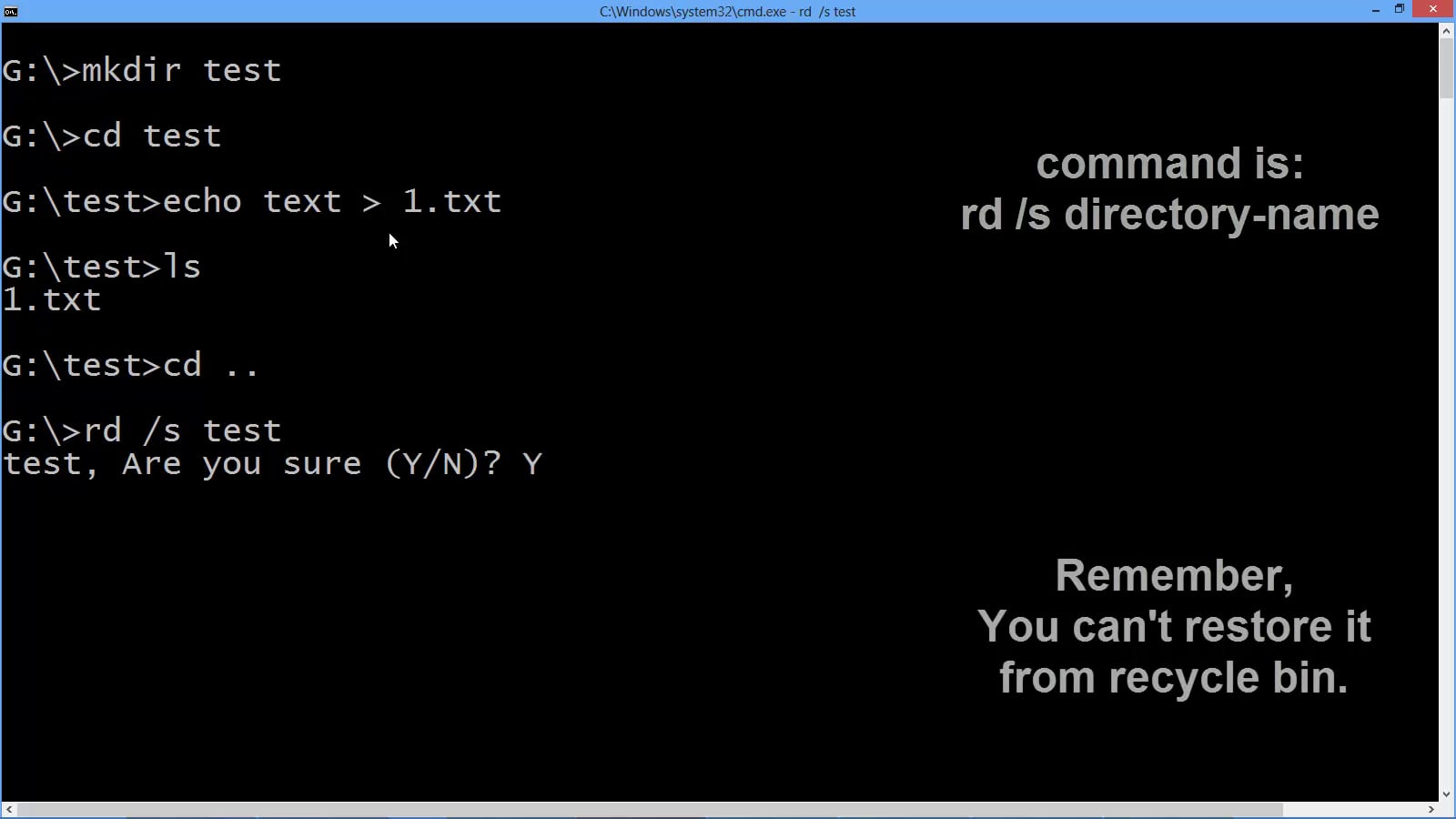 how-to-delete-directory-folder-from-cmd-on-vimeo
