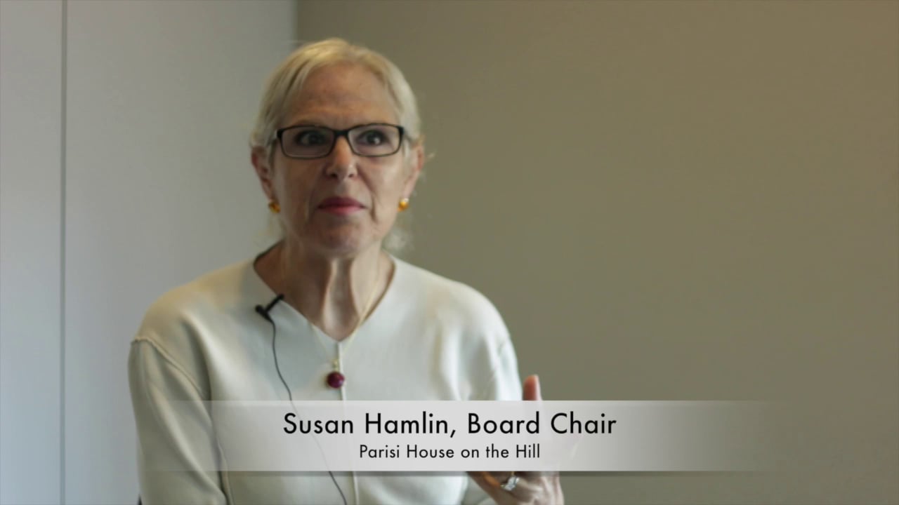 Susan Hamlin, Board Chair, Parisi House on the Hill on Vimeo