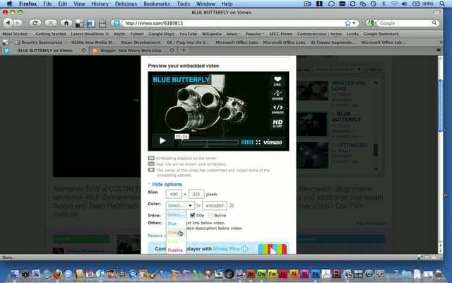 Embedding video content into Blogger on Vimeo
