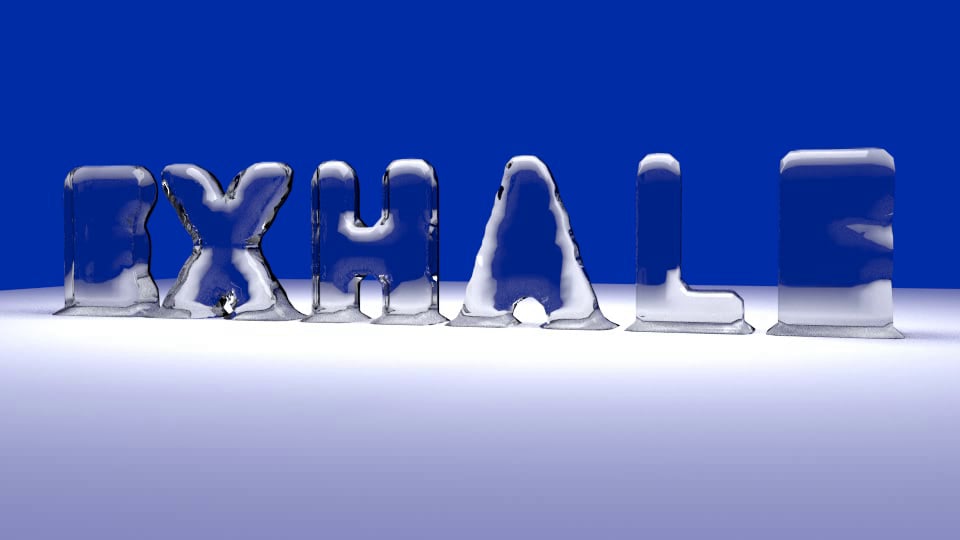 "EXHALE" Ice-Text on Vimeo