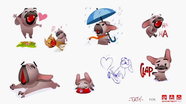 Facebook Stickers! Mugsy and Biscuit animations. on Vimeo