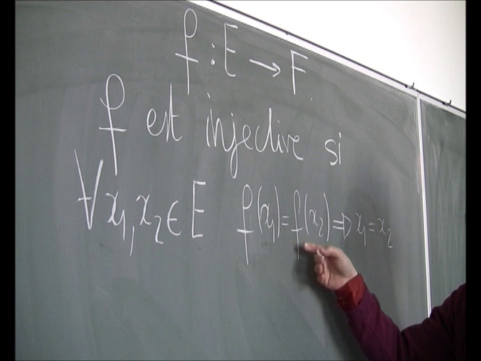 Définition de l'injectivité d'une application en mathématiques on Vimeo
