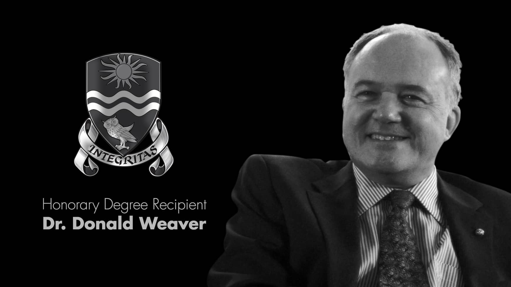 Honorary Degree Recipient Dr Donald Weaver on Vimeo