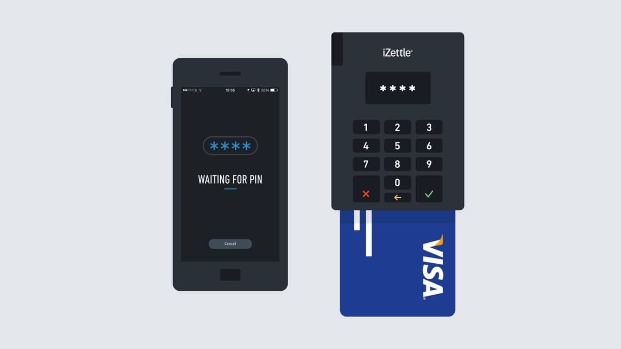 How to take a card payment with iZettle Card Reader pro on Vimeo