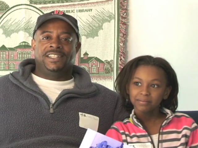 Andre Rouse and his daughter Trinity Rouse at the Stoughton Mass ...